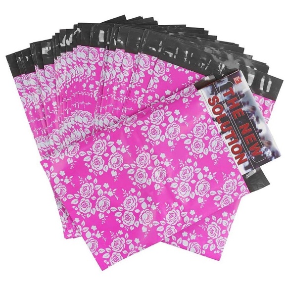 Other | 2 Pink Floral Poly Mailers In 10 X 13 | Poshmark